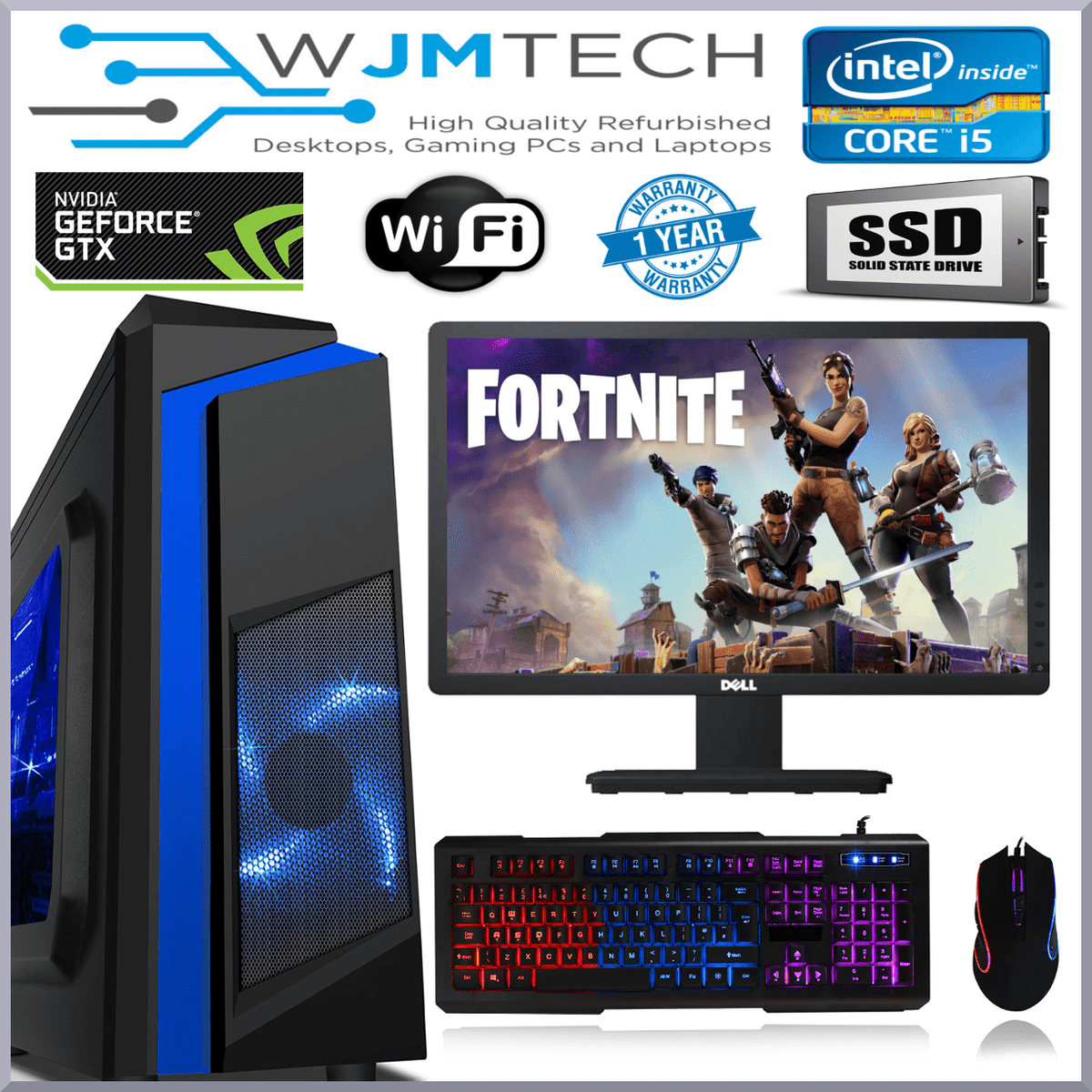 Cheap Gaming PC Bundles | GTX Graphics | Widescreen | Windows 10 – WJMTech